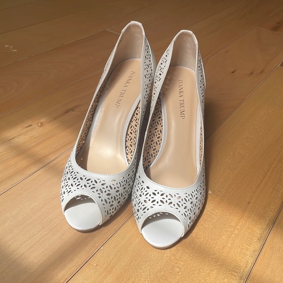 Ivanka Trump | Shoes | Ivanka Trump White 2 In Heels | Poshmark